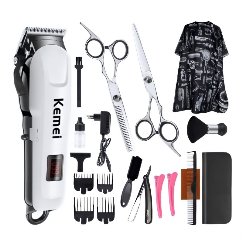 Jual [COD]paket alat cukur rambut barbershop mesin cukur pangkas gunting potong sasak rambut ...