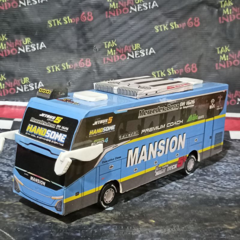 Jual mainan Miniatur Bis MANSION jetbus 5 full Lampu | Shopee Indonesia