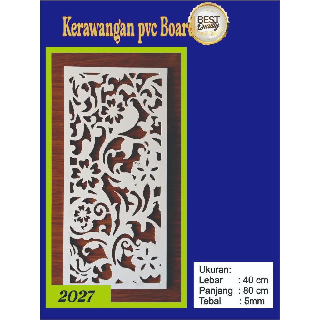 Jual KRAWANGAN PVC BOARD / ORNAMEN PVC FOAM BOARD TEBAL 5MM /PARTIS ...