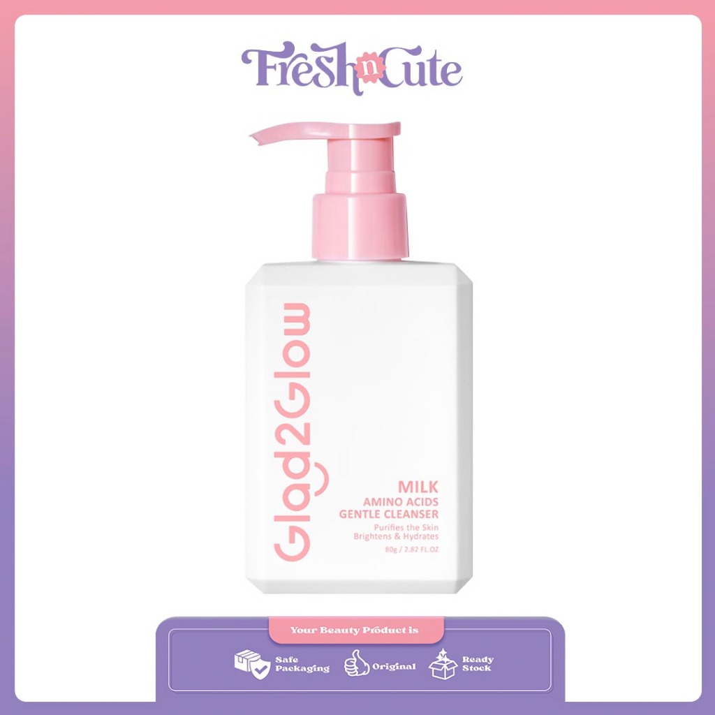 Jual GLAD2GLOW - G2G Milk Amino Acid Gentle Cleanser | Shopee Indonesia