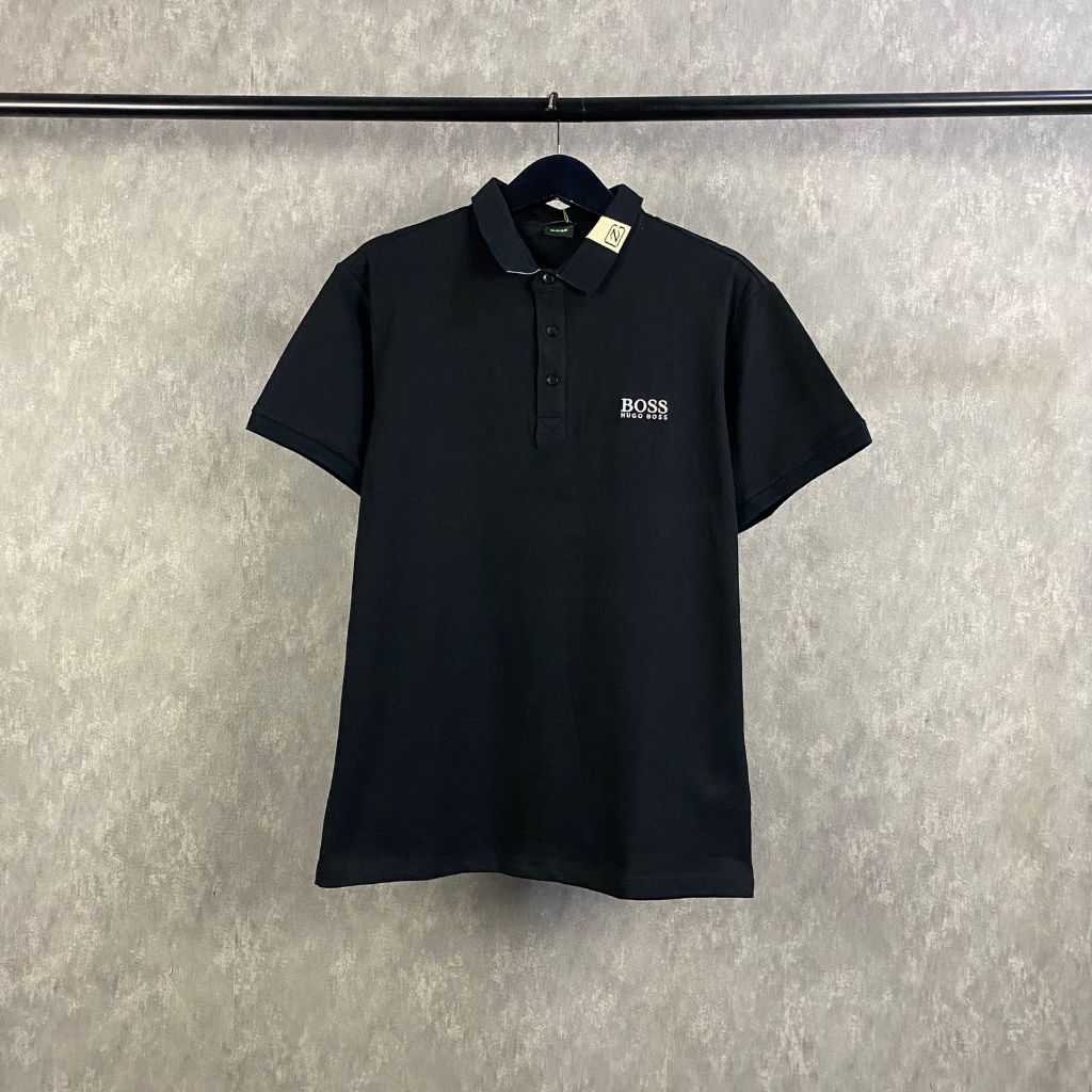Jual Baju Polo BO-5 Paule Cotton-blend Polo Black Shirt Kaos POLO Atasan Pria & Wanita BO-5 ...
