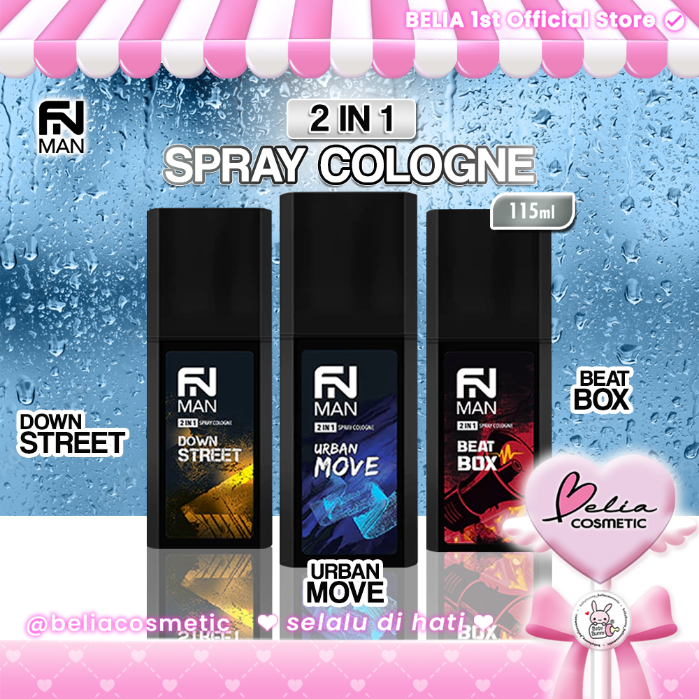 Jual BELIA FN Man 2 in 1 Spray Cologne 115 ml | Down Street | Urban ...
