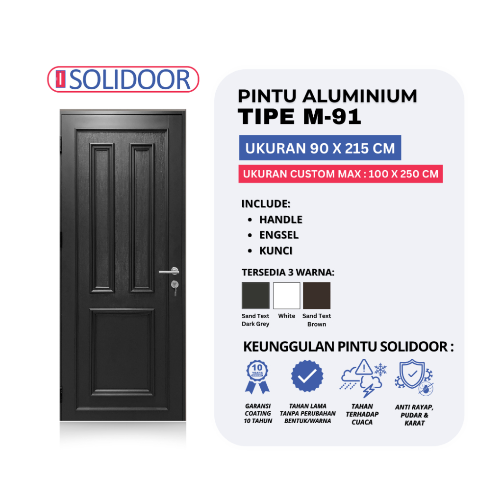 Jual Pintu Aluminium Solidoor M-91 | Shopee Indonesia