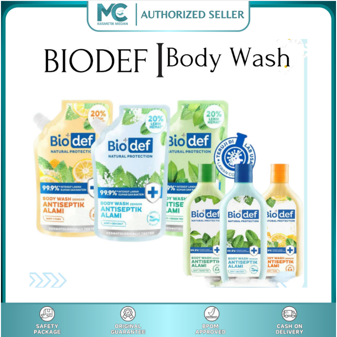 Jual BIODEF-BIODEF Bodywash antiseptik refill 400ml & 275ml botol ...
