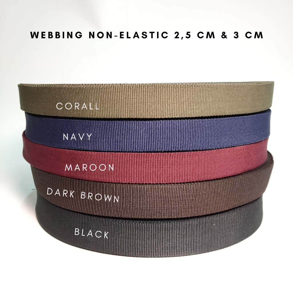 Jual tali webbing nonelastic | webbing | webbing sandal | webbing tas ...