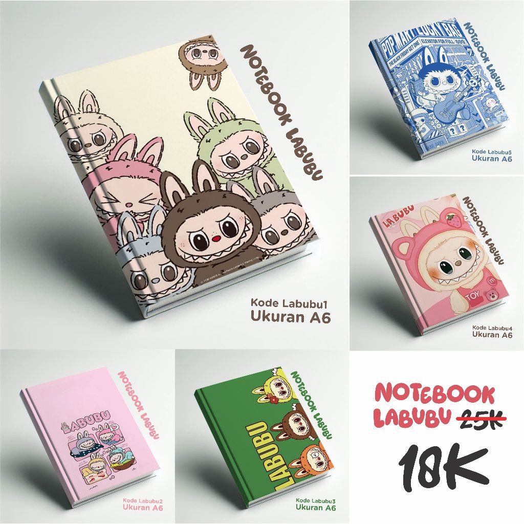 Jual NOTEBOOK LABUBU | Teman Menulis dengan Desain Unik & Lucu | Cocok ...