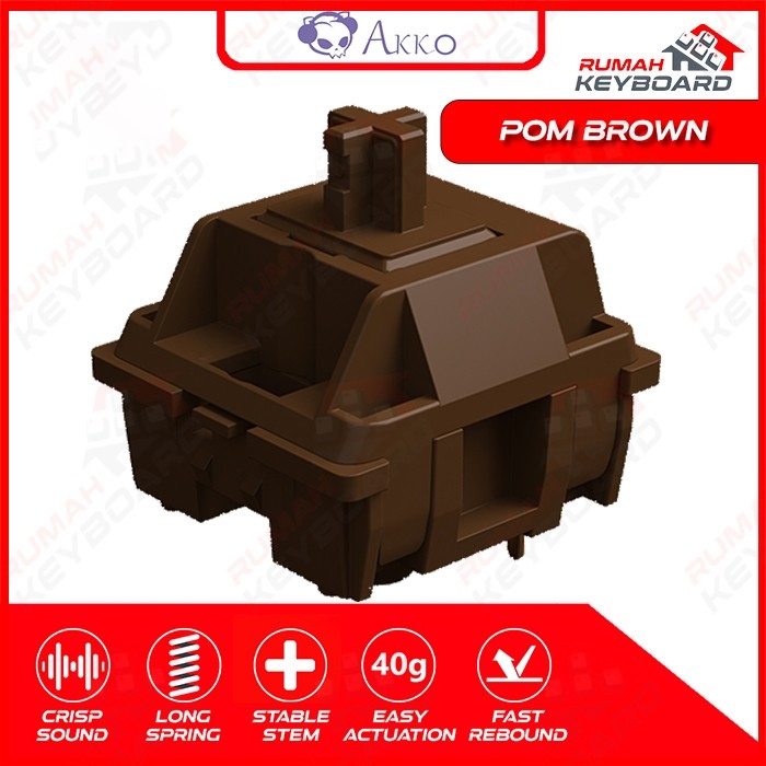 Jual AKKO POM - BROWN - Switch - 3 PIN - 40g - PCB Mont - Tactile - POM ...