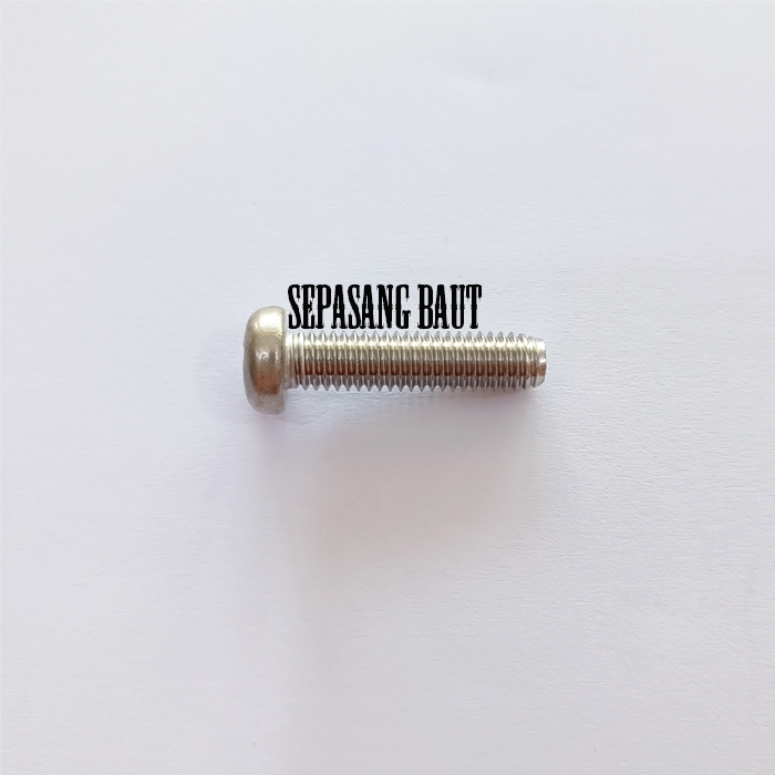 Jual M3 x 12 Baut JP Kepala Obeng + Bulat Pan Head Stainless 304 M3x12 | Shopee Indonesia
