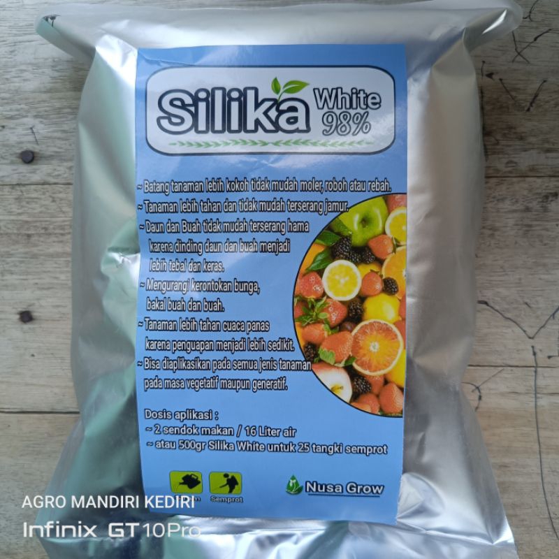 Jual Pupuk Silika Murni SILIKA 98% 500gr pencegah rebah padi ...