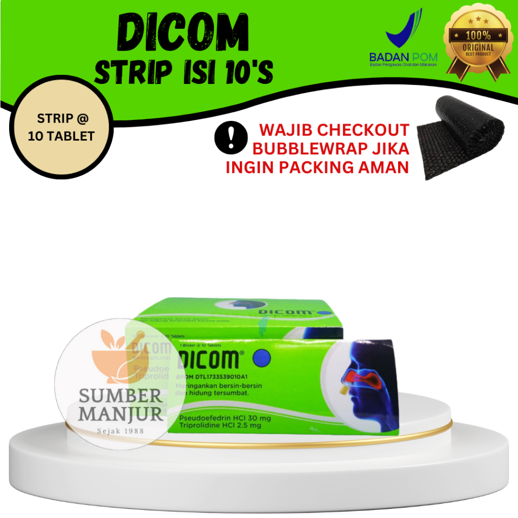 Jual DICOM STRIP ISI 10 TABLET / OBAT FLU & PILEK | Shopee Indonesia