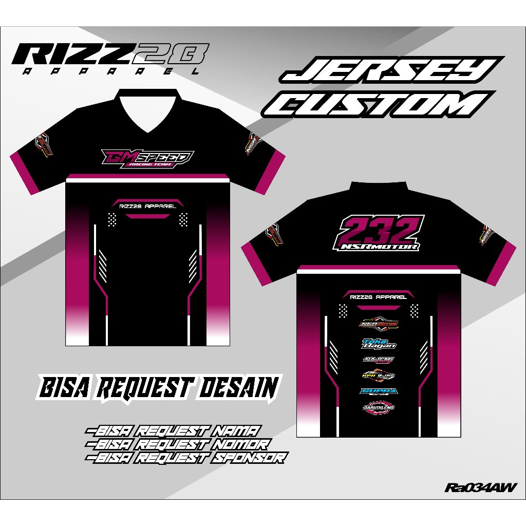 Jual JERSEY RACING CUSTOM NAMA FULL PRINTING bisa custom request nama ...