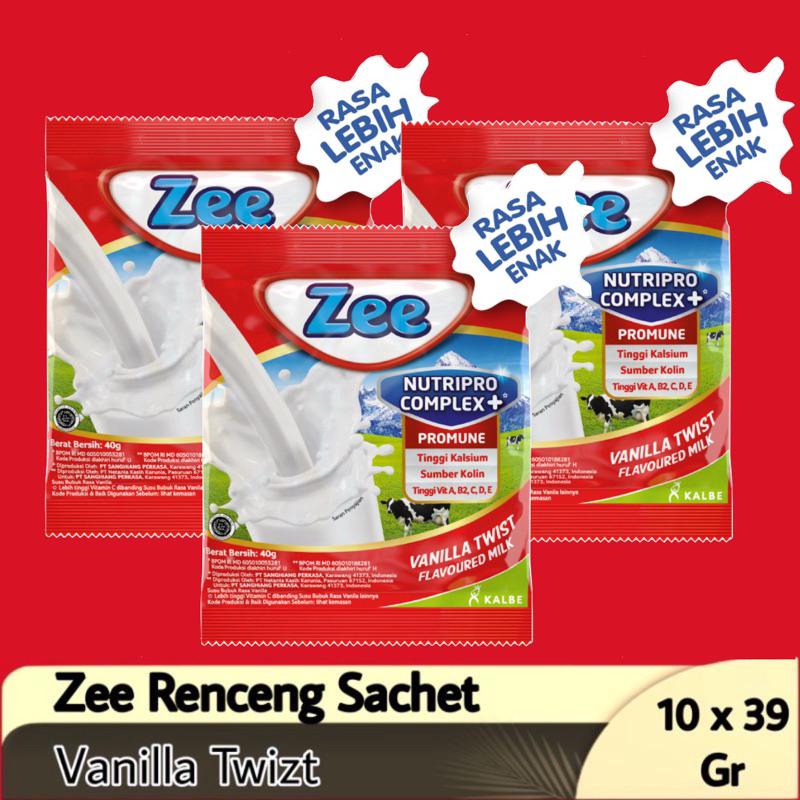 Jual Zee Renceng 39 Gr X 10 Sachet Vanila | Shopee Indonesia