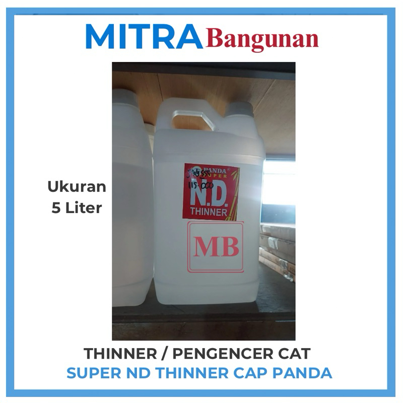 Jual PANDA ND THINNER THINER PENGENCER CAT UKURAN BESAR / 5 LITER ...