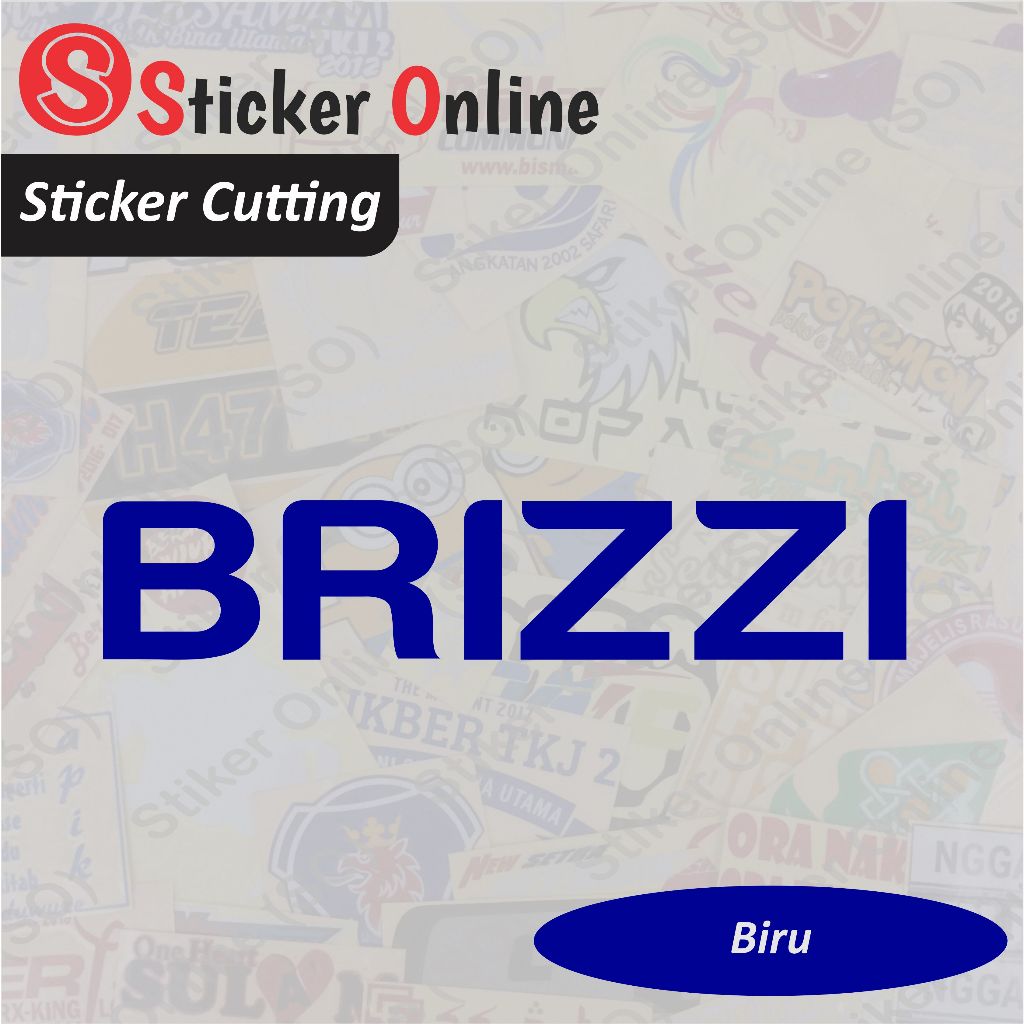 Jual Stiker BRIZZI | Sticker Cutting BRI BRIZZI Motor Mobil | Shopee ...