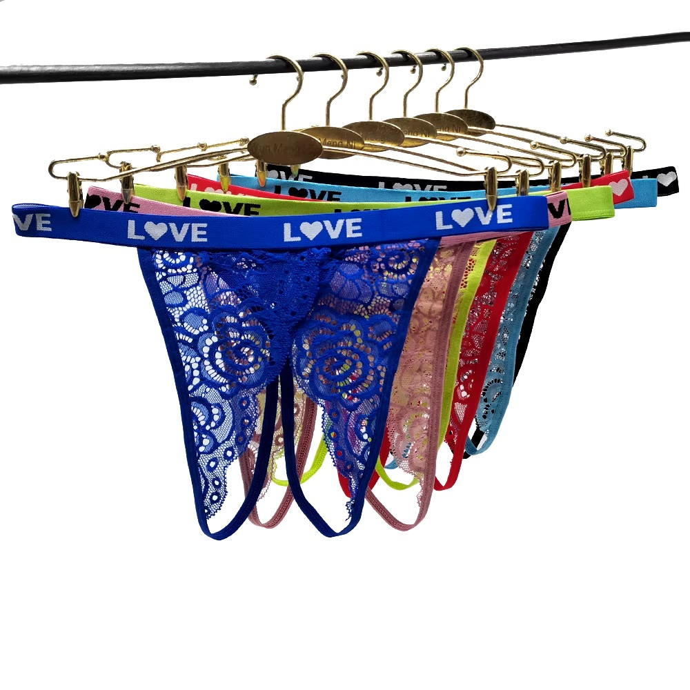 Jual CELANA DALAM WANITA - GSTRING PREMIUM BOLONG / LUBANG TENGAH ADA TULISAN LOVE 87511 ...