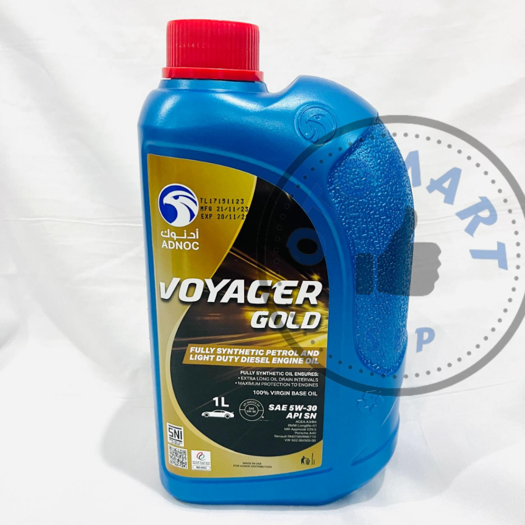 Jual Adnoc Voyager Gold 5W-30 API SN Full Synthetic 1 Liter | Shopee ...