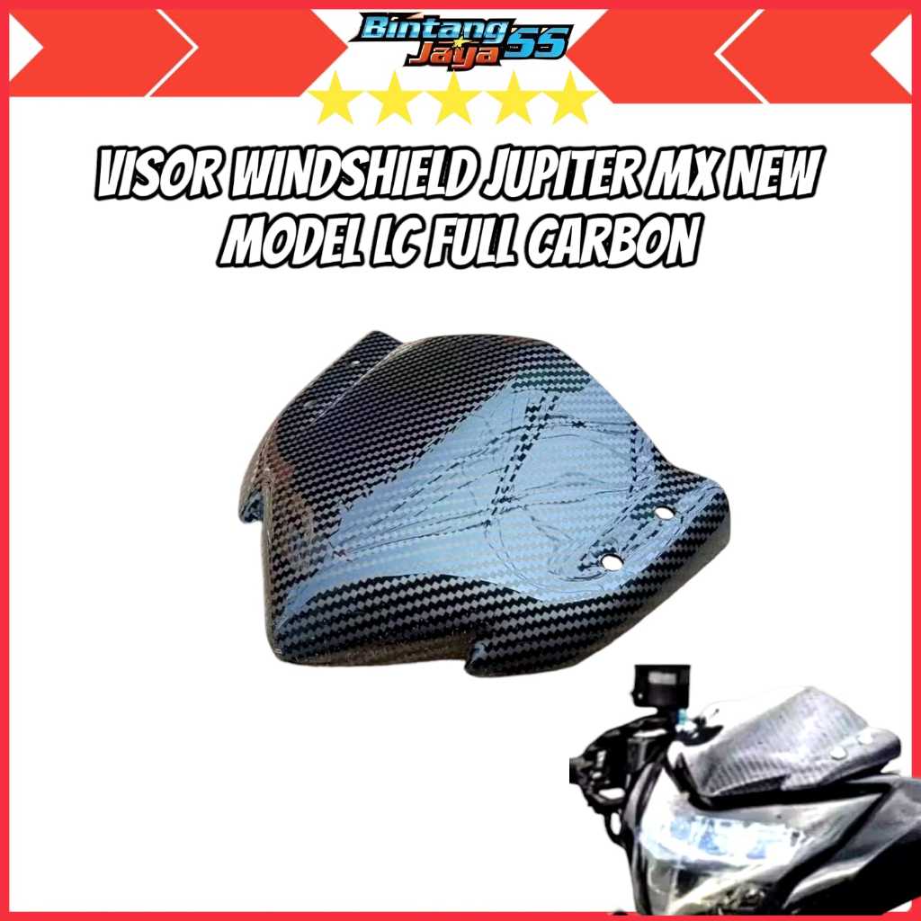 Jual VISOR JUPITER MX NEW MODEL LC BAHAN AKRILIK FULL CARBON PNP ...