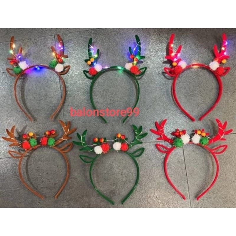 Jual Bando Natal Tanduk Rusa Led / Bando Merry Christmas | Shopee Indonesia