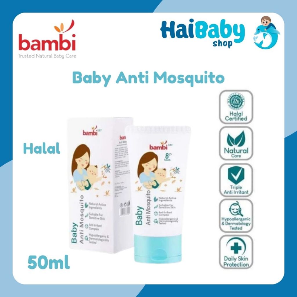 Jual Bambi Baby Anti Mosquito with Citronella Oil 50ml | Shopee Indonesia