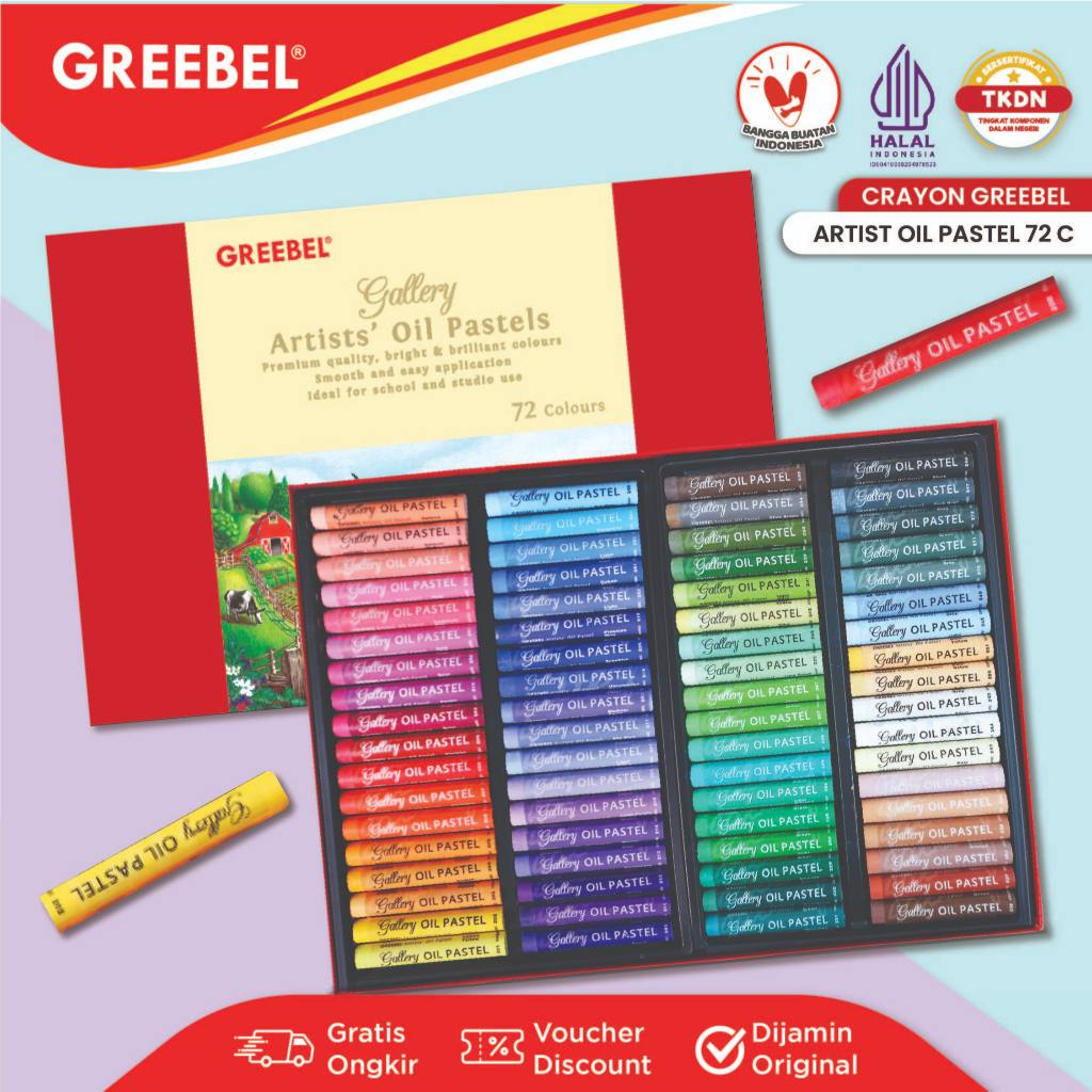 Jual GREEBEL Crayon Krayon ARTIST 72 Warna / ARTIST Oil Pastel 72 ...