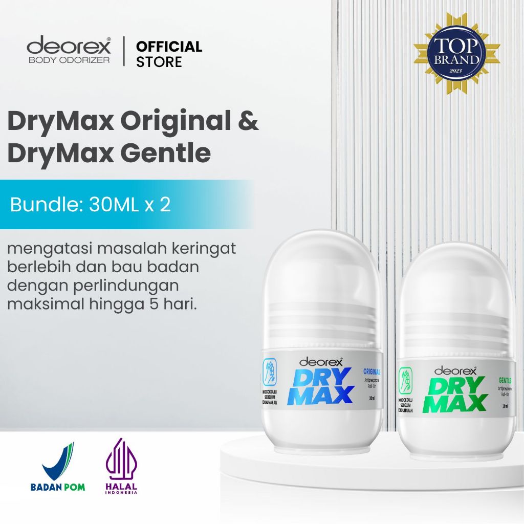 Jual [Bundling 2pcs Comfort Dry] Deorex DryMax Original dan DryMax Gentle Clinical ...