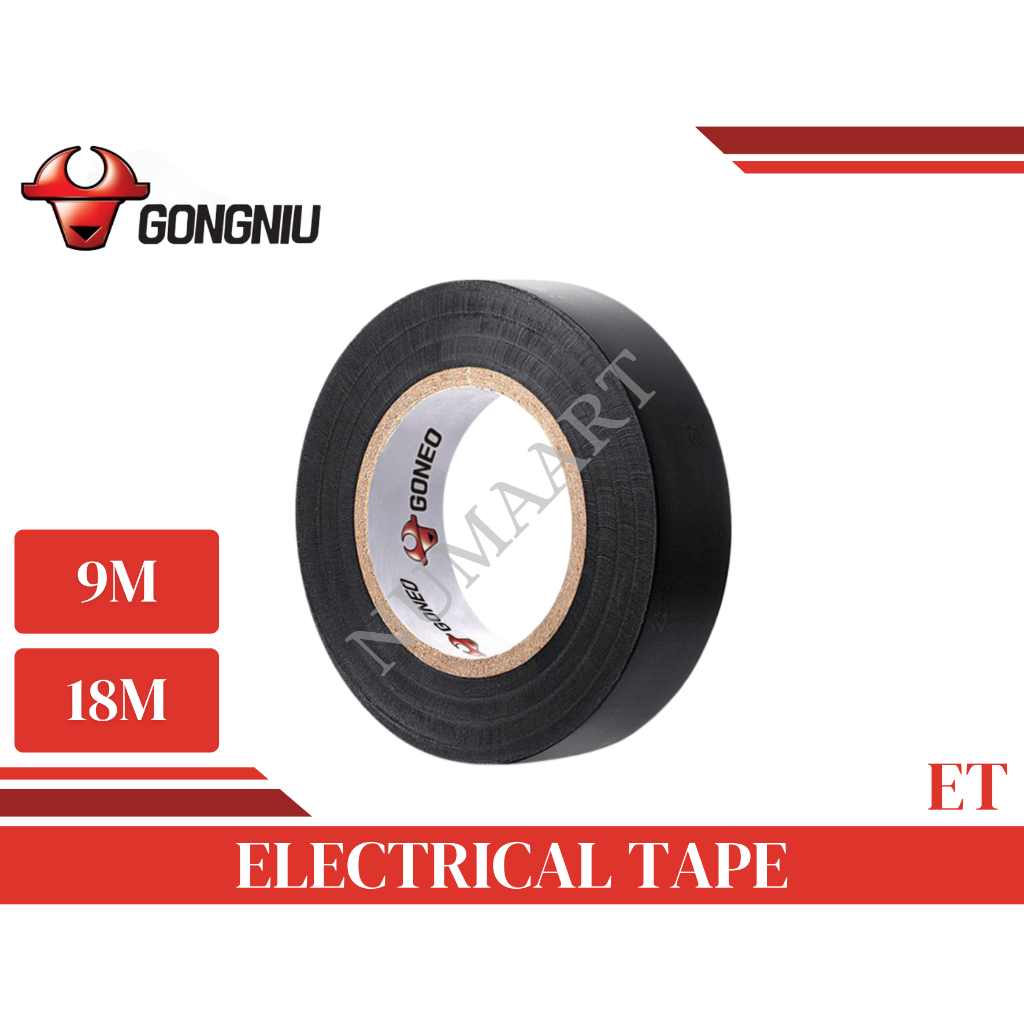 Jual GONGNIU GONEO ET / ELECTRICAL TAPE ISOLASI LISTRIK 9M 18M METER 0 ...