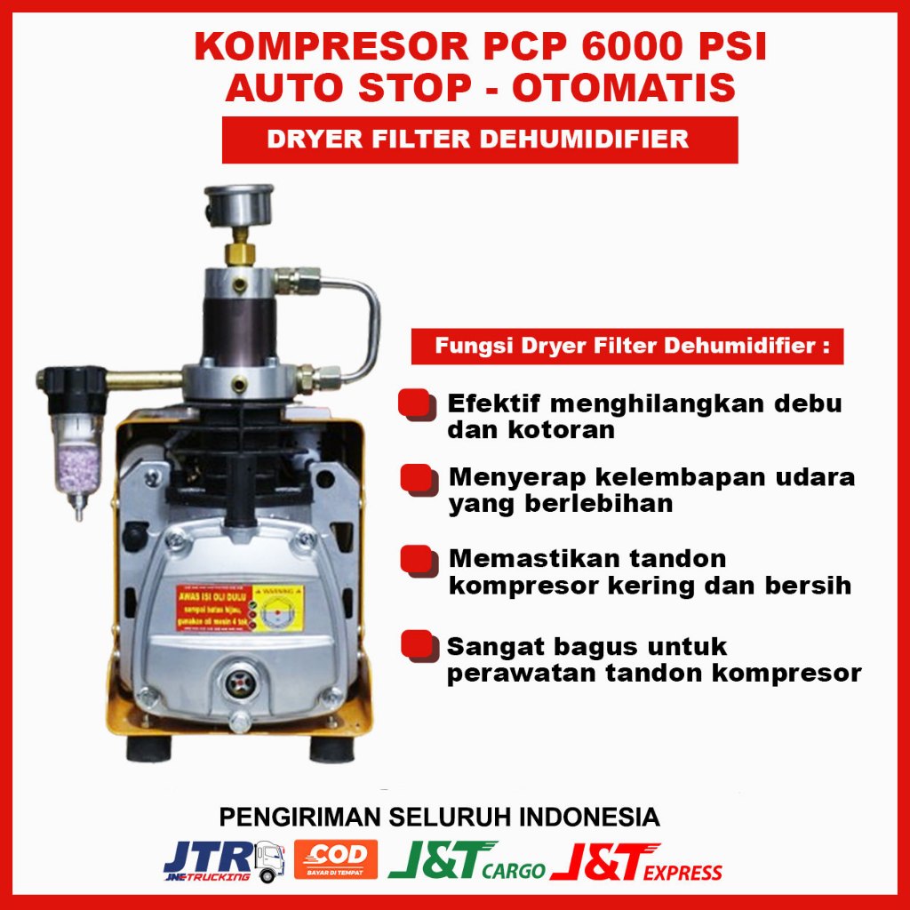 Jual KOMPRESOR PCP 6000 PSI - dengan Dryer Filter Dehumidifier & Auto ...