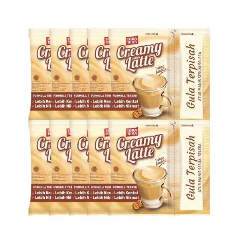 Jual TORABIKA Creamy Latte 1 RENCENG 10 Sachet 25 gram | Shopee Indonesia