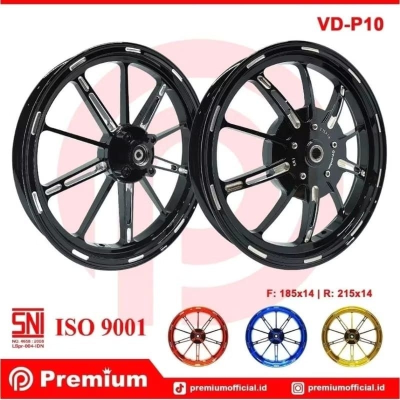 Jual VELG RACING VND PREMIUM PALANG 10 185x14/215x14 BEAT VARIO110 SCOOPY GENIO SPACY VARIO 125/ ...