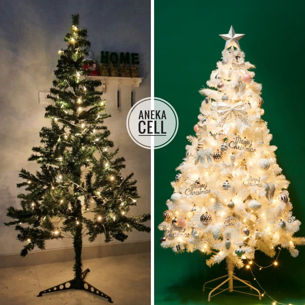 Jual New Update 21cm 18cm Pohon Natal Christmas Tree Besar Pohon Terang ...