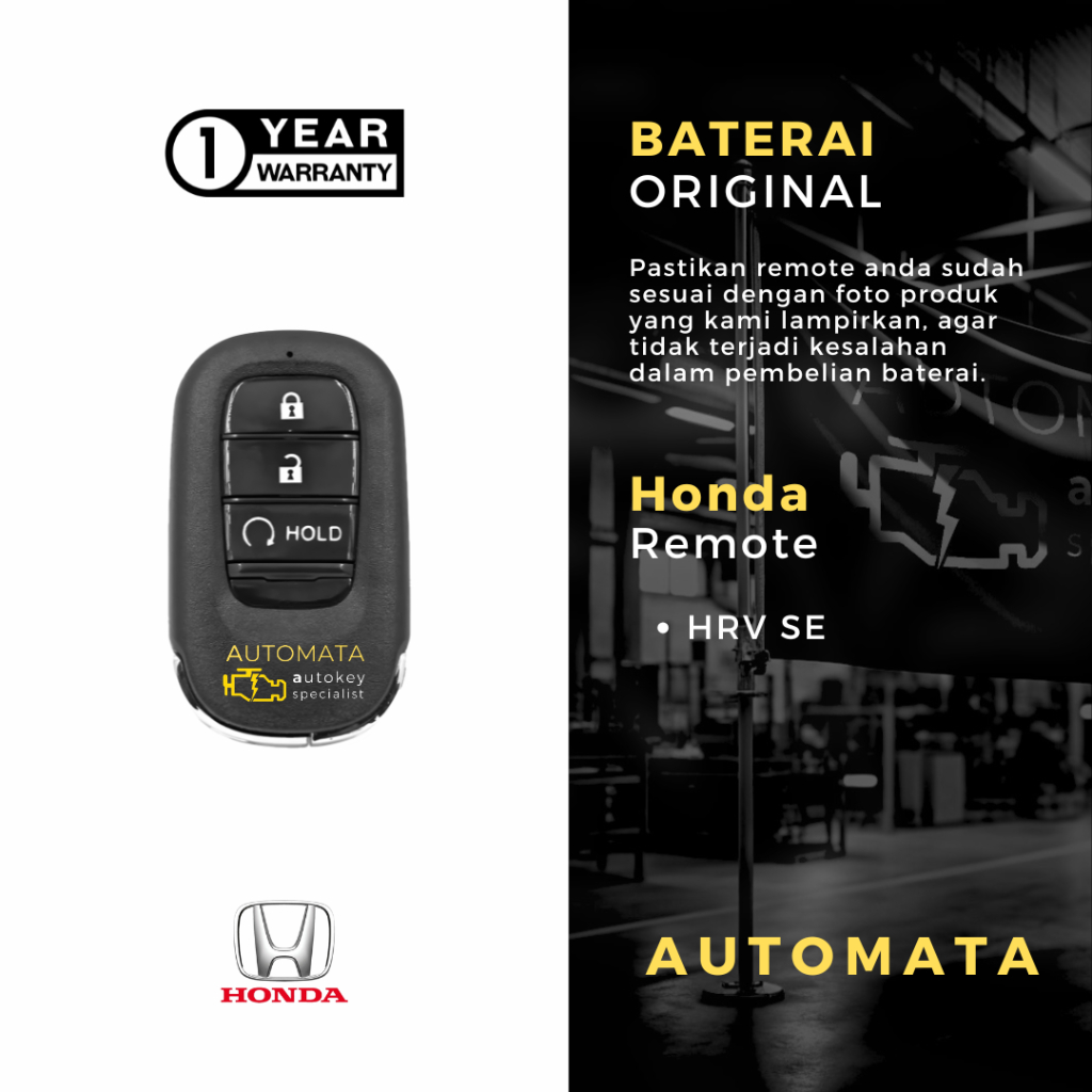 Jual Baterai Remote Kunci Keyless Mobil Honda HRV 2022 Original ...