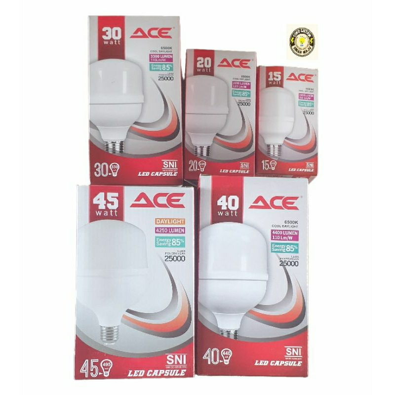 Jual Lampu Led Ace Jumbo 45 40 30 20 15 watt | Shopee Indonesia