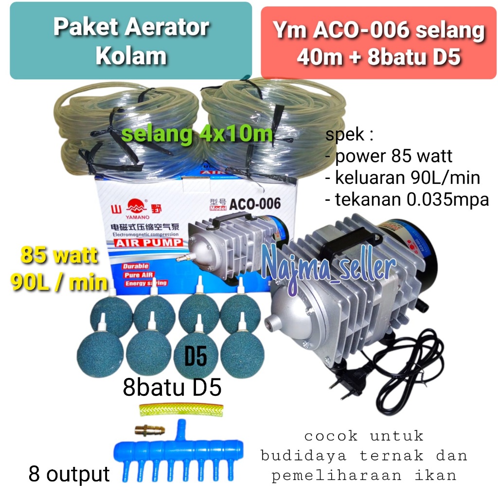 Jual Paket Aerator Kolam 8 Lubang Yamano ACO-006. Aerator Kolam besar ...