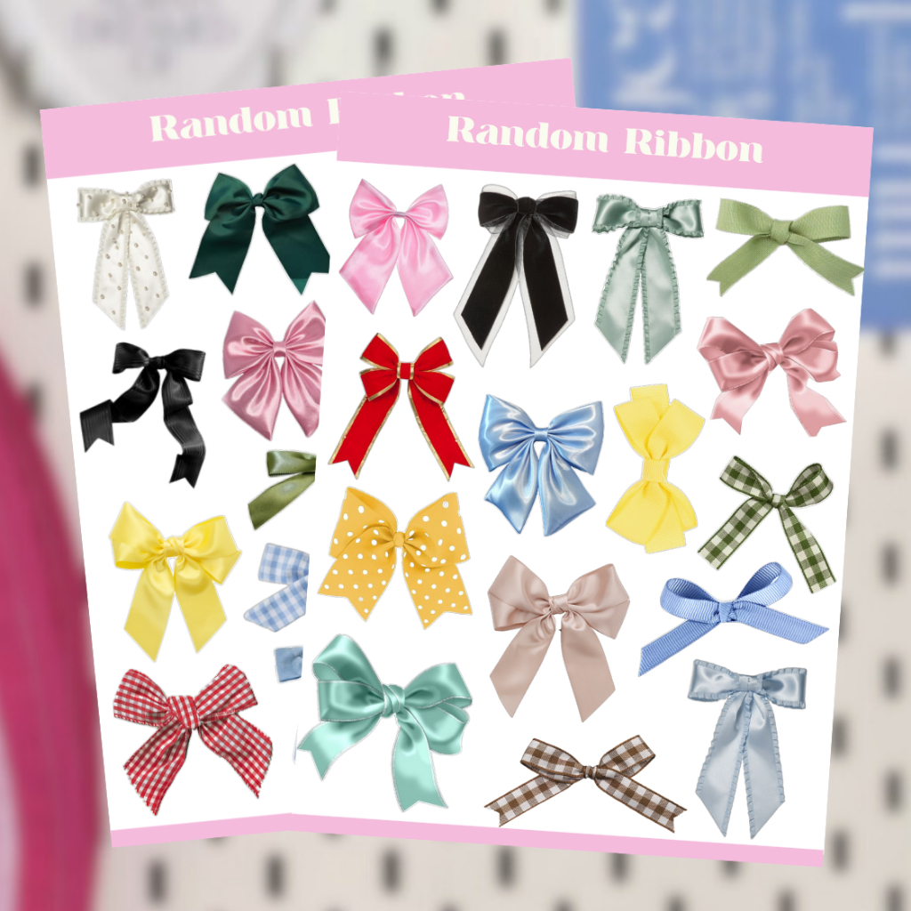 Jual RIBBON BOW DECO STICKER SHEET / CUTE KAWAII DECO STICKER VINTAGE ...