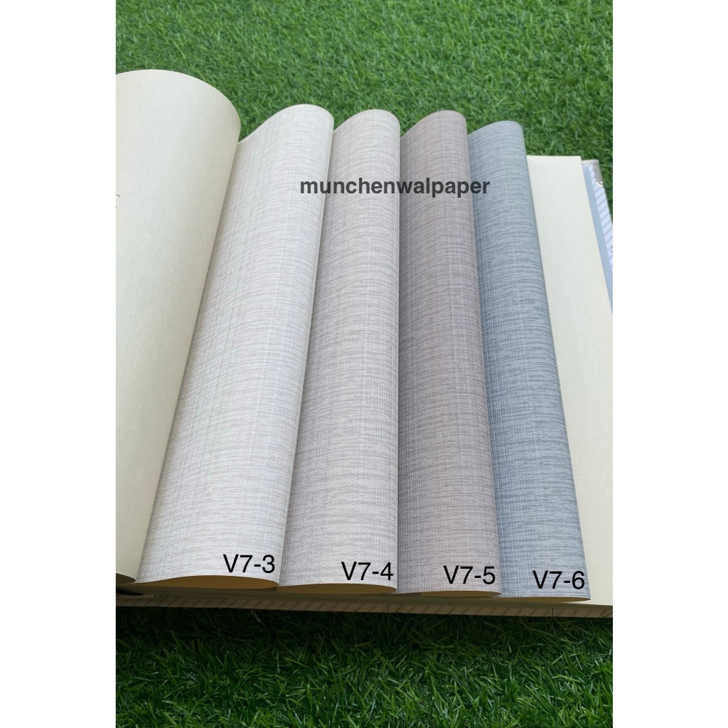 Jual Wallpaper Dinding Polos Tekstur Serat Putih Gading Cream Abu ...