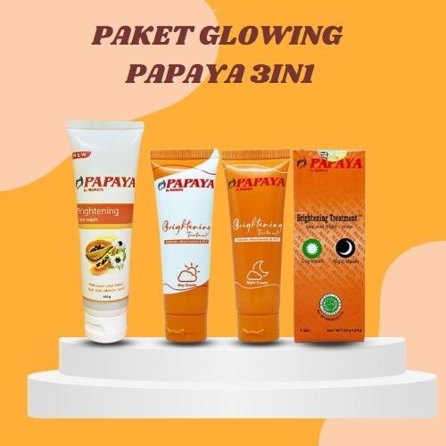 Jual Paket Hemat Mamaya Mencerahkan Wajah 3in1( Facial Wash + Cream ...