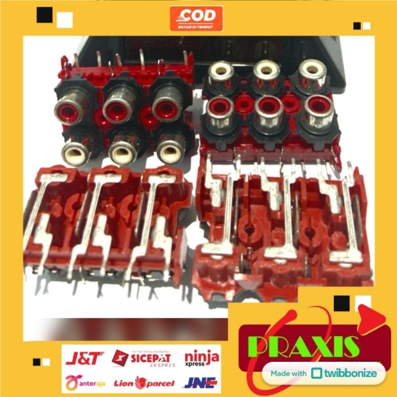Jual Soket RCA 2X3 6 Pin Pcb Tancap | Shopee Indonesia