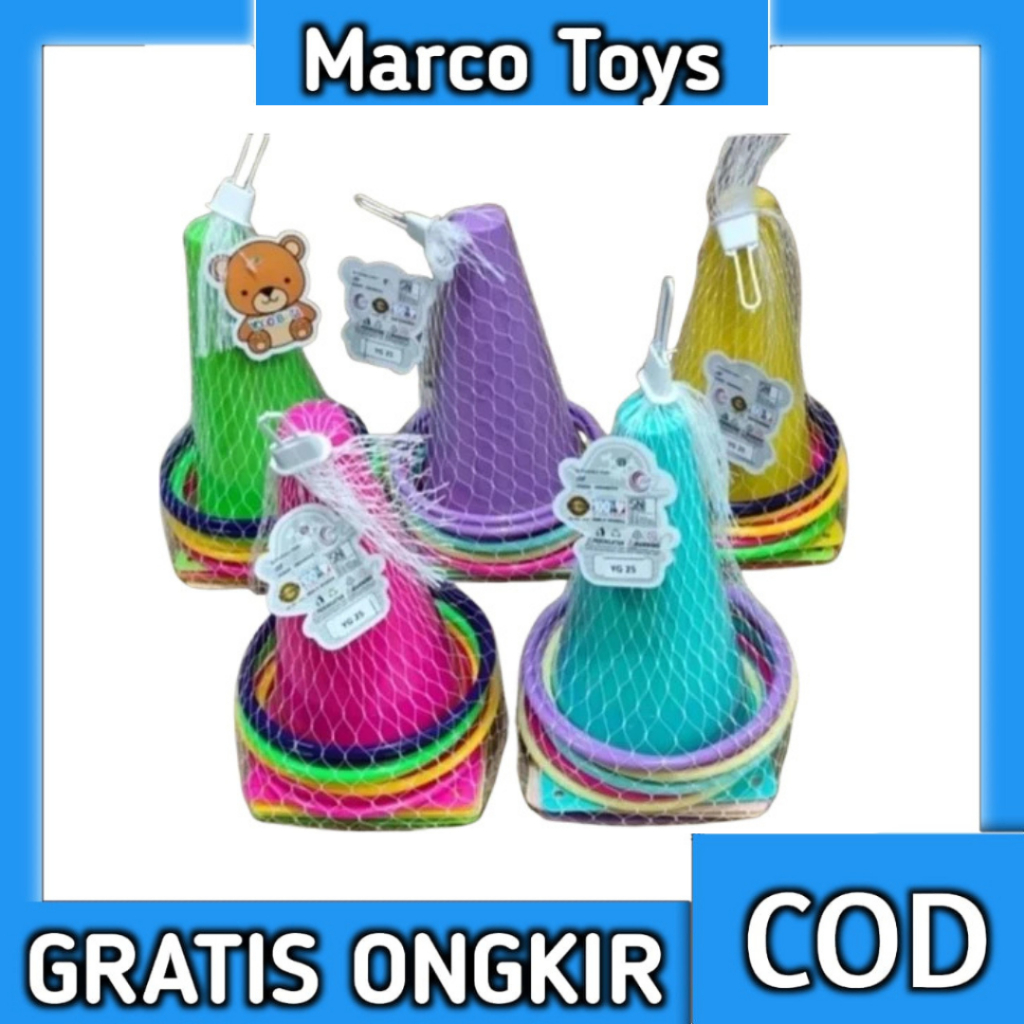 Jual Cone Ring Throw Toys Warni Mainan Anak Lempar Cincin Kerucut YG-25 ...
