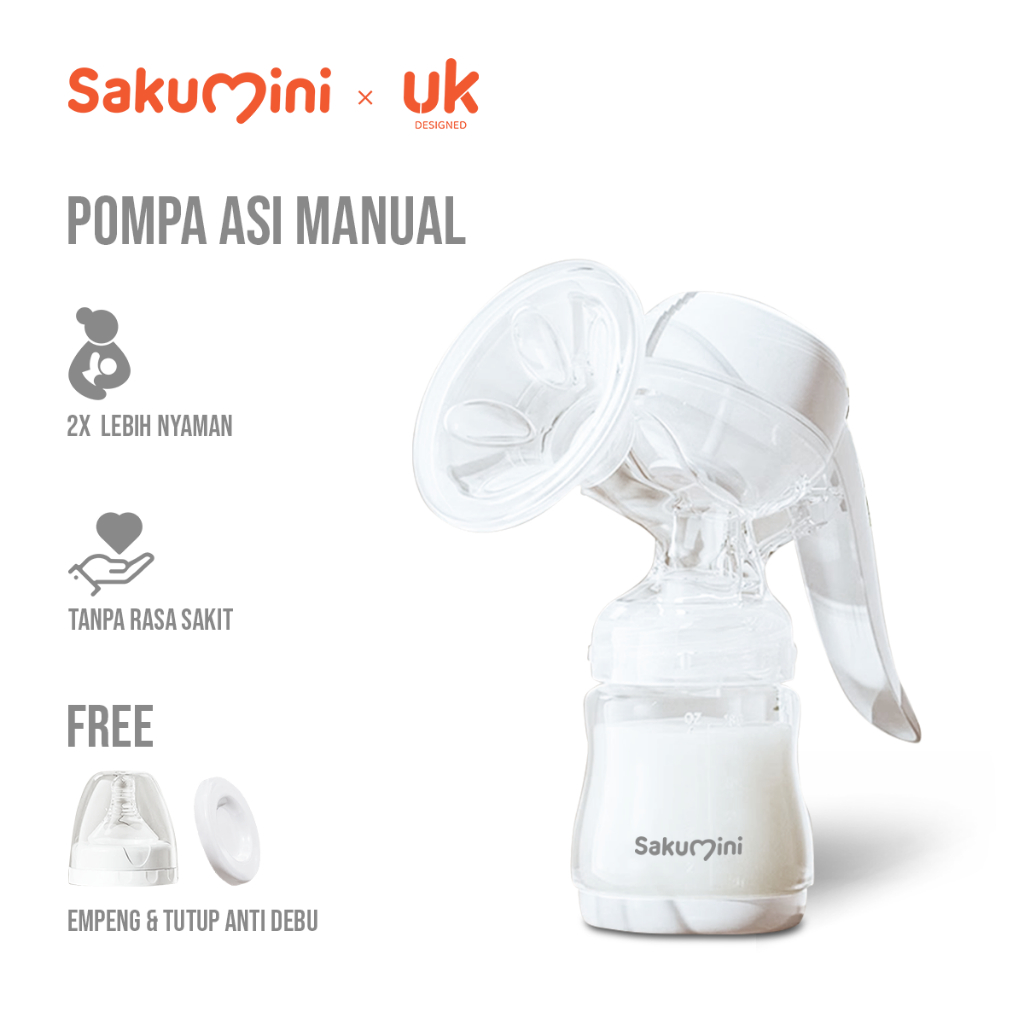 Jual Sakumini Pompa Asi Manual Breast Pump Portable Anti Backflow Hisap ...