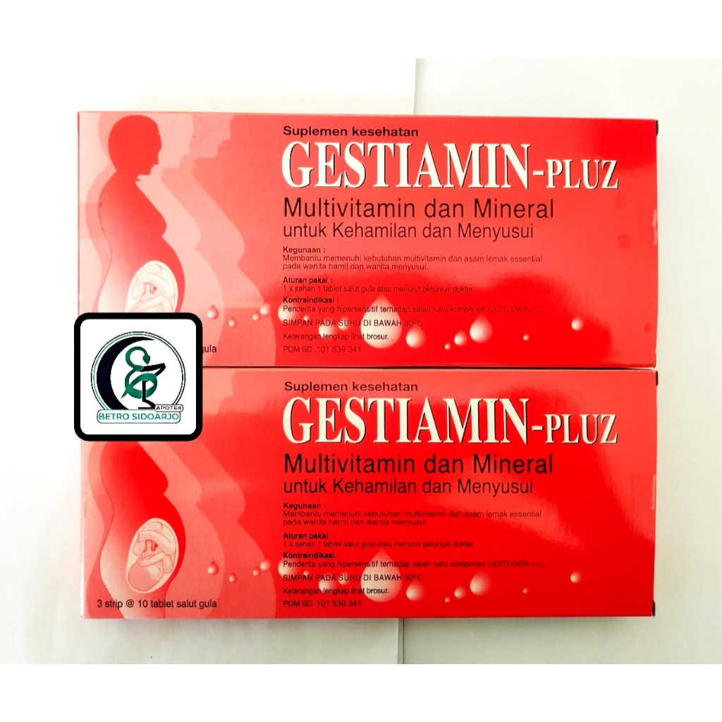 Jual Gestiamin- Pluz Multivitamin Ibu Hamil Dan Menyusui - 1 Box Isi 30 ...