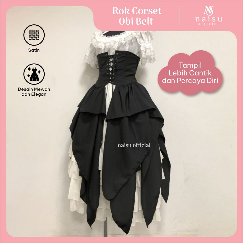 Jual Obi Belt Corset Skirt Rok Korset Satin Bahan Adem Custom Warna dan Ukuran by Handmade Naisu ...