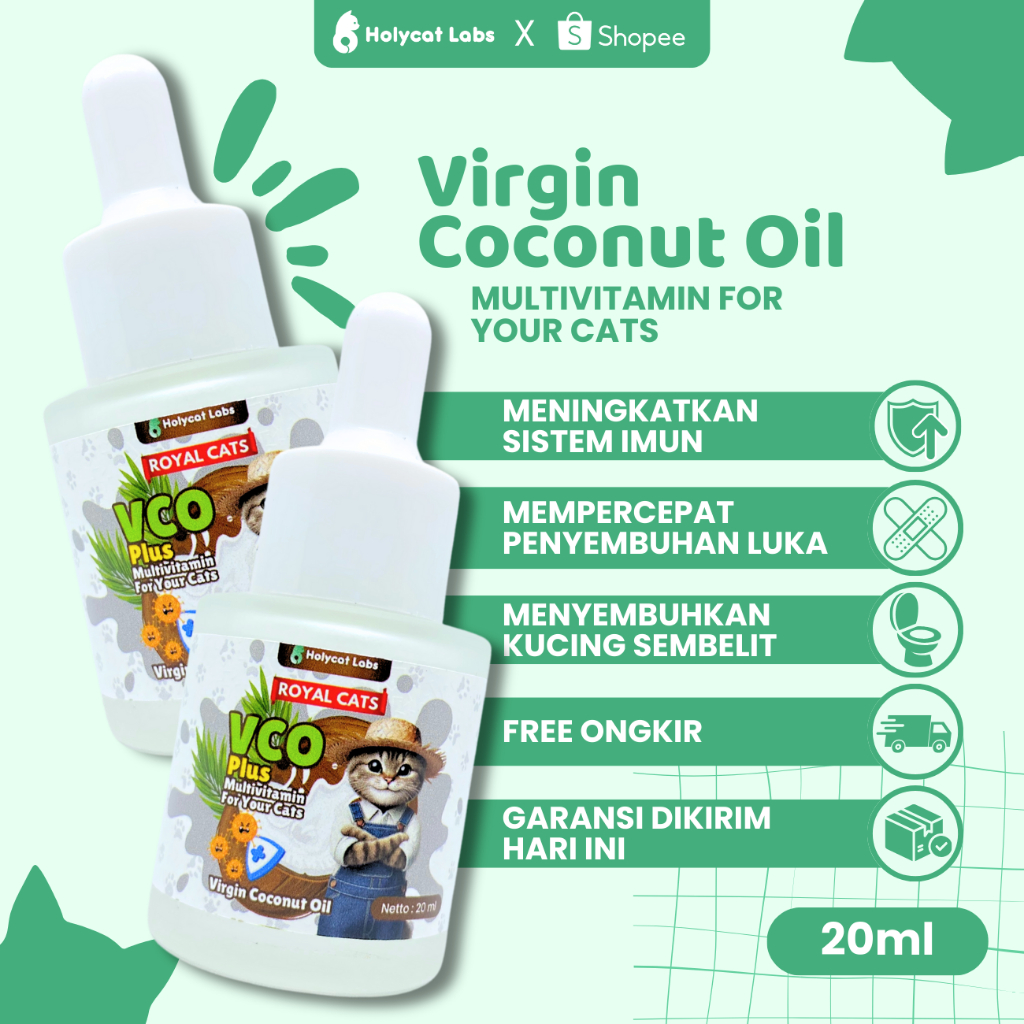 Jual Holycatlabs Virgin Coconut Oil Kucing Anjing | Vitamin Hewan VCO ...