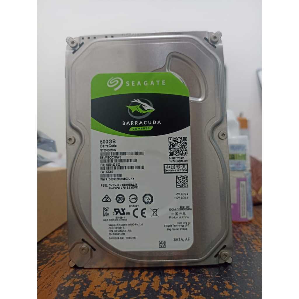 Jual Hardisk 500GB BarraCuda Sata 3,5" Baru HDD 500GB For PC CPU ...
