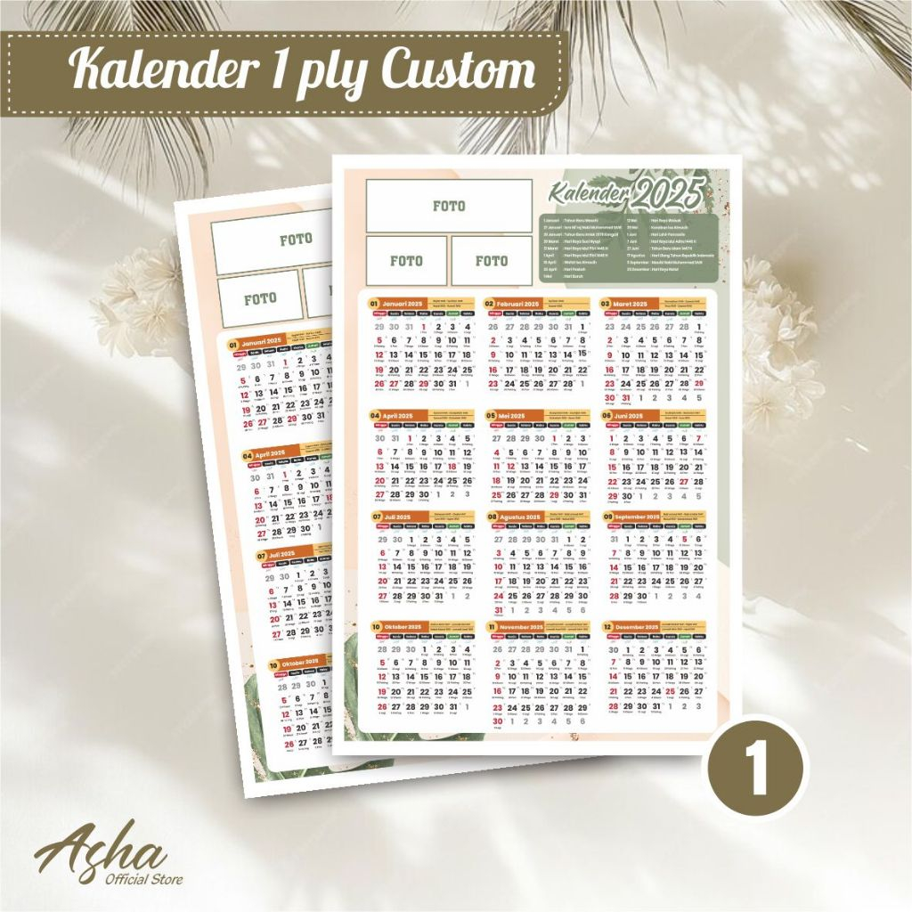 Jual CETAK KALENDER CUSTOM - KALENDER DINDING CUSTOM FREE FOTO FREE ...