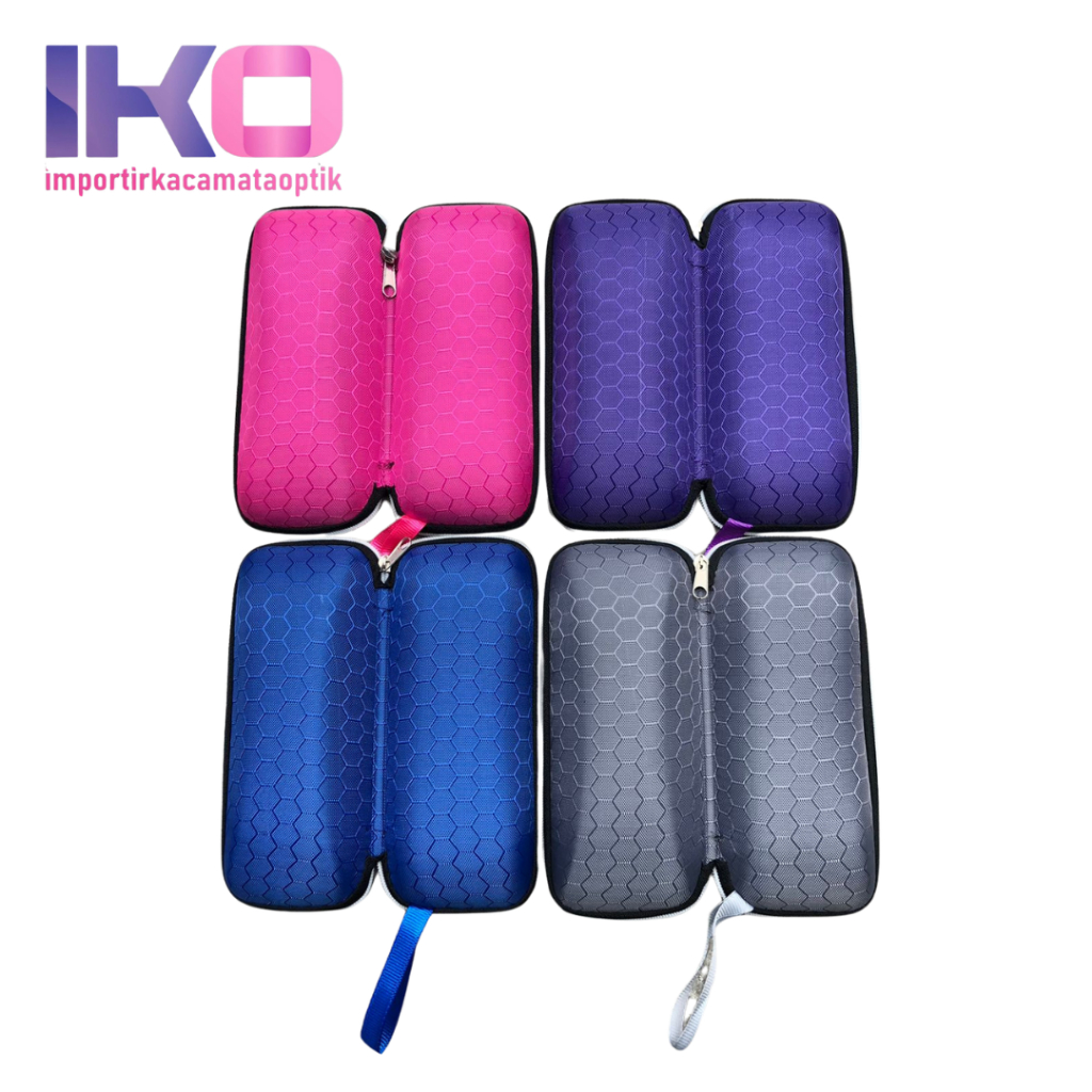 Jual (TERMURAH) box tempat kacamata resleting import | Shopee Indonesia