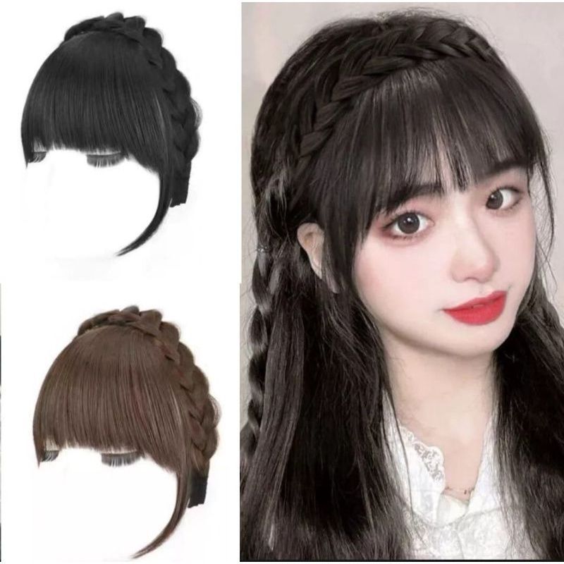 Jual PONI BANDO KEPANG Wig Bando Poni Wanita Clip Headband Poni Palsu ...