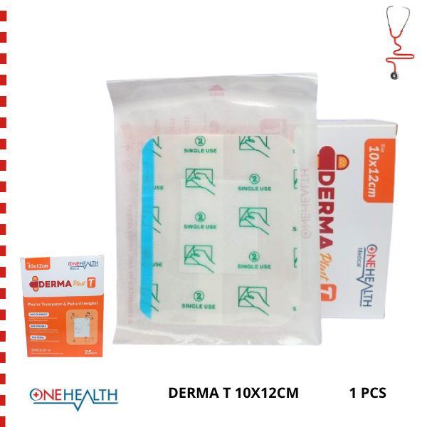 Jual Plaster Luka Dermaplast T 10x12cm Plester Transparan Anti Air ...