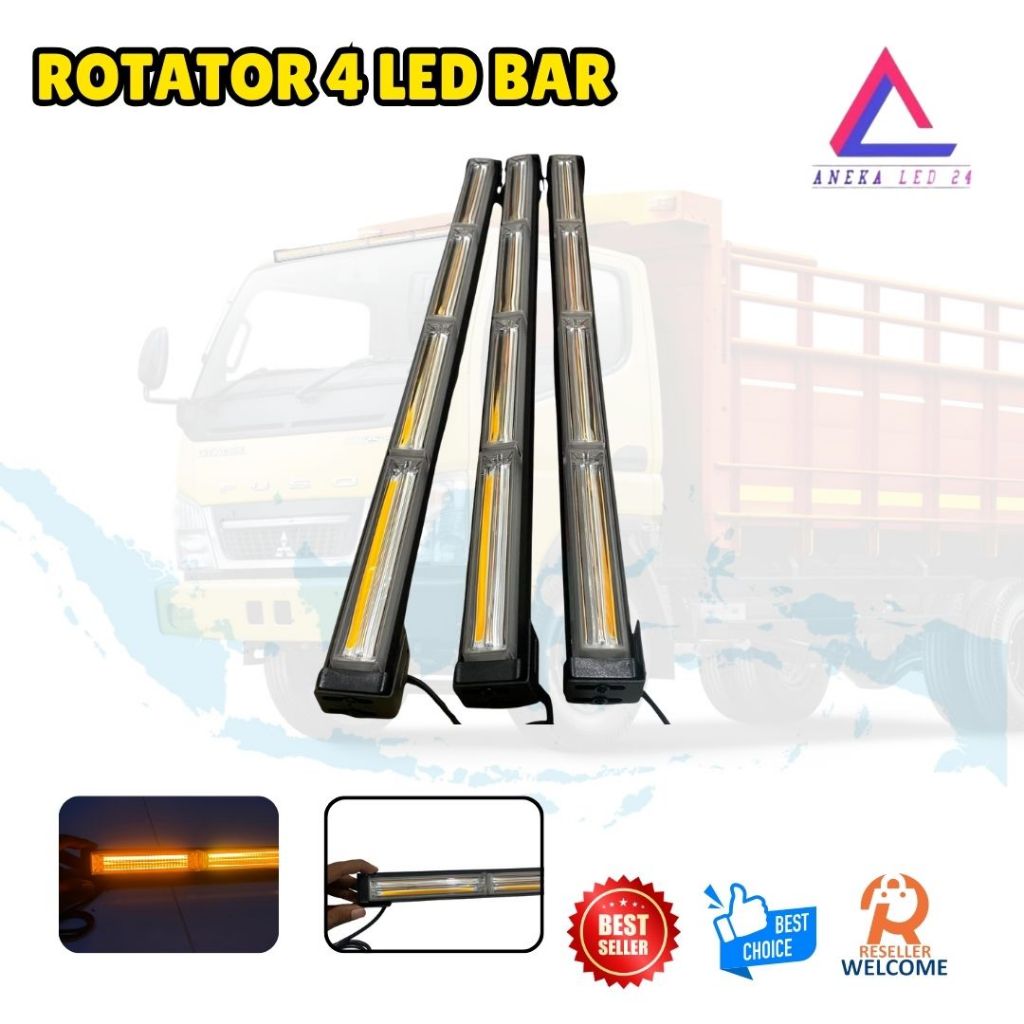 Jual LAMPU ROTATOR LAMPU LED BAR LAMPU UNTUK ATAP MOBIL BUS TRUK 4 LED ...