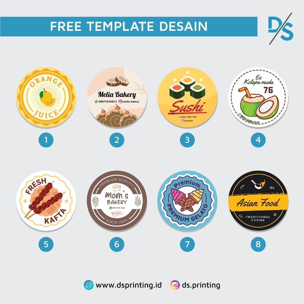 Jual DSPRINTING - Cetak Stiker Vinyl Doff A3+ Logo Label Kemasan Jualan ...