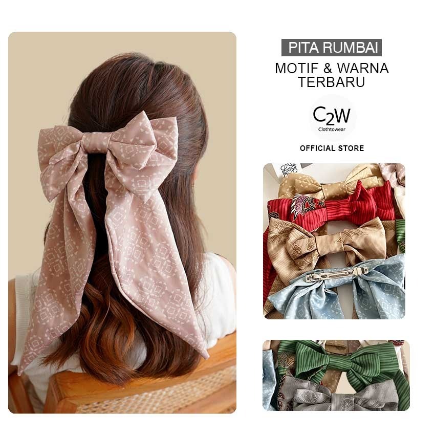 Jual C2W Clothtowear Jepit rambut pita batik Rumbai | Shopee Indonesia